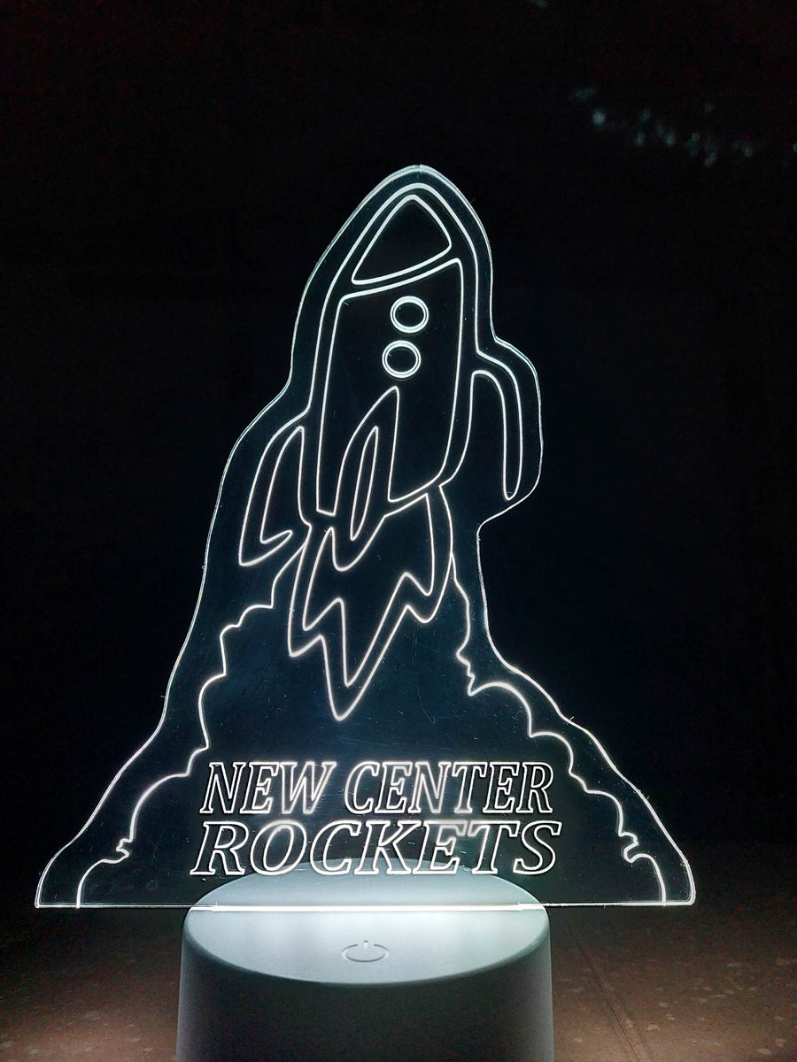 New Center Rockets Glow Light – Sevier Burns Laser Engraving